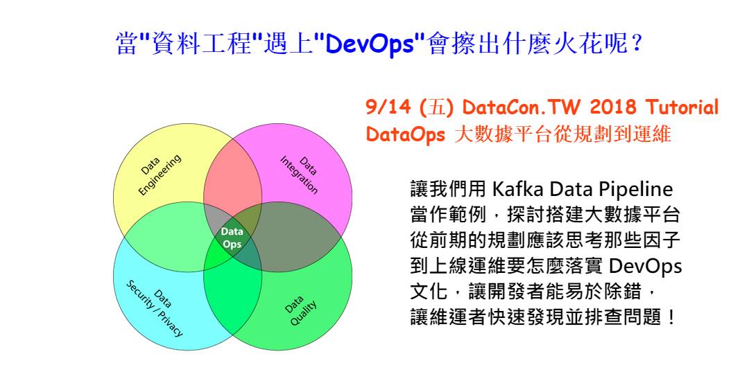 DataCon.TW 2017 Tutorial 第二彈 DataOps 開放報名 – DataCon.TW 2018